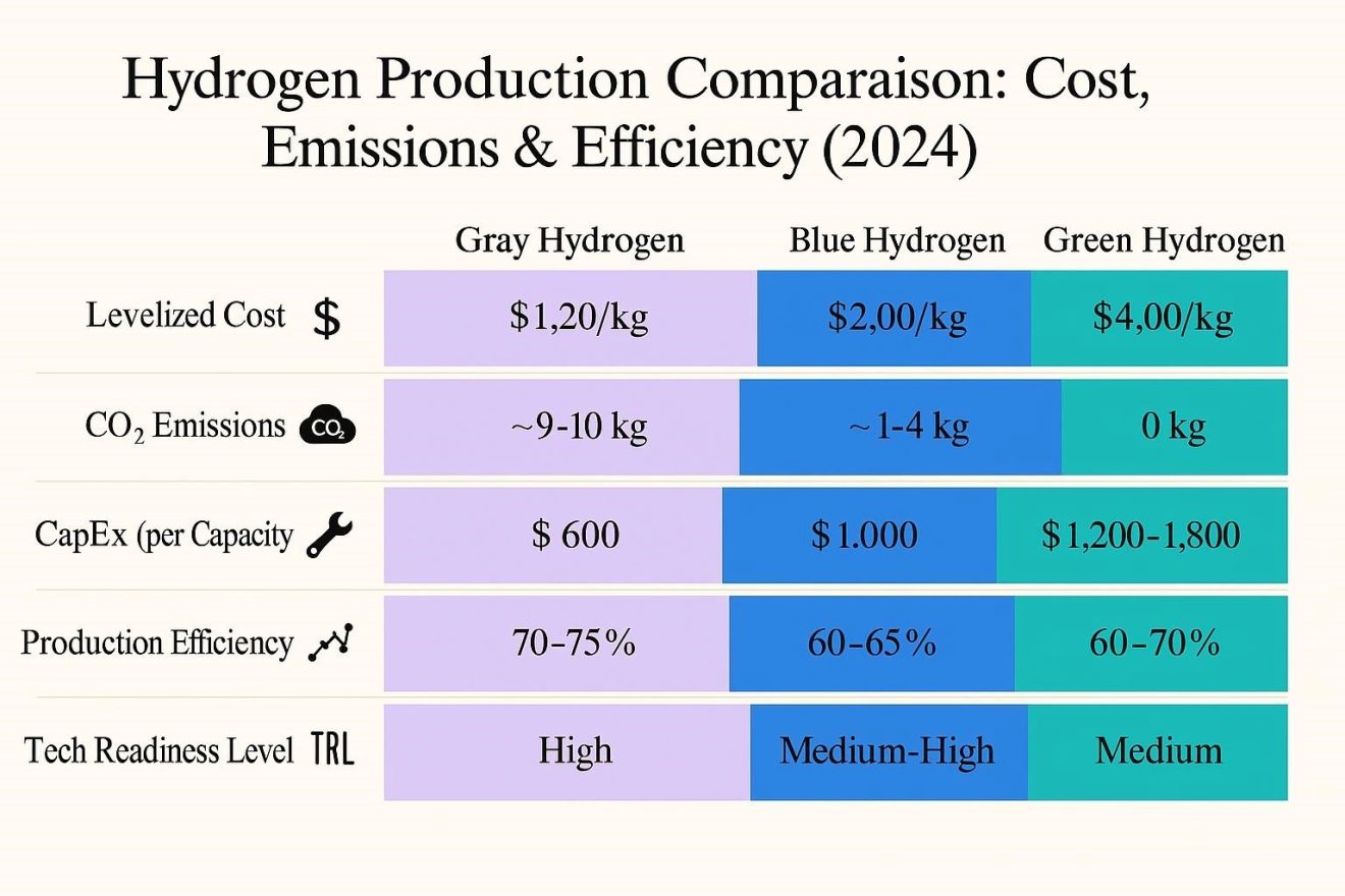 Techno-Economic Breakdown of Gray, Blue & Green Hydrogen – Cost Parity ...